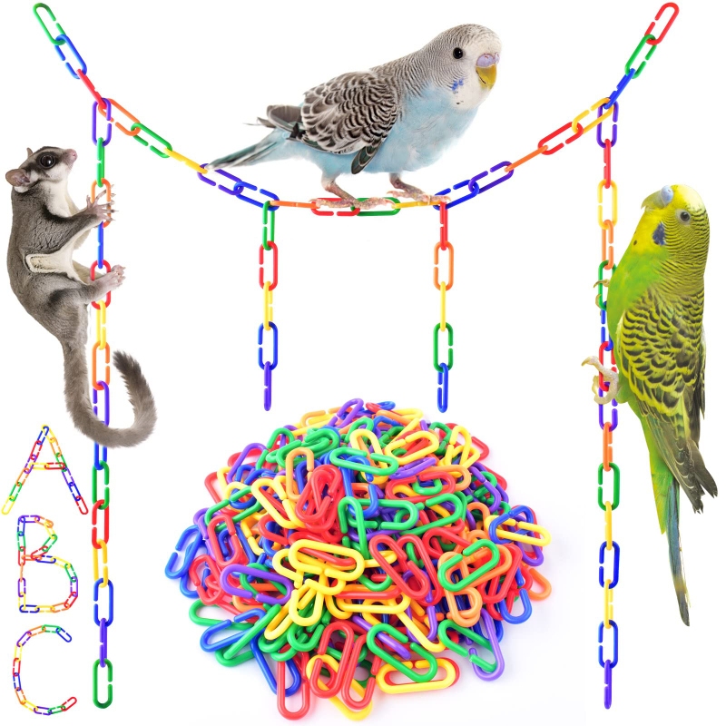 100/200/500Pcs Durable Plastic C-clip Hook and Loop Creative Bird Toys ...
