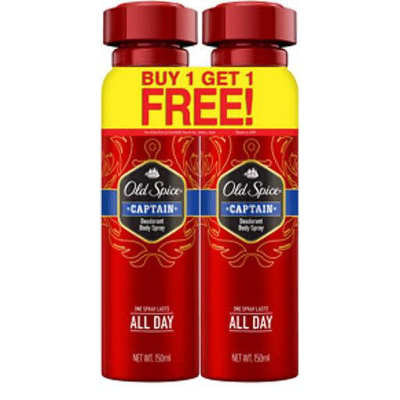 Old Spice Captain Spray 150 ml buy 1 take 1 | Shopee Philippines