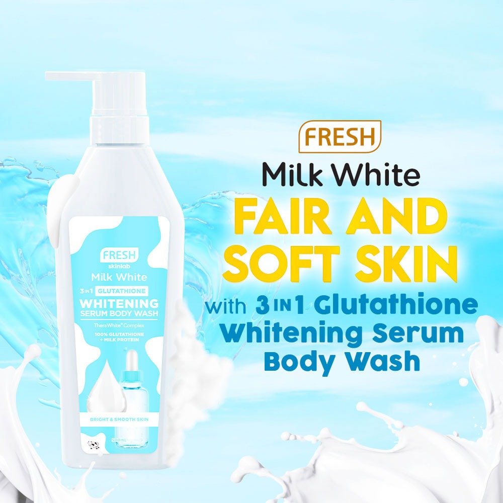 FRESH Skinlab Milk White Glutathione Brightening Serum Body Wash ...
