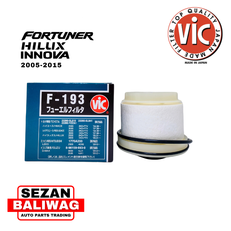 VIC FUEL FILTER ELEMENT TOYOTA D4D FORTUNER INNOVA HILUX HIACE MITS ...
