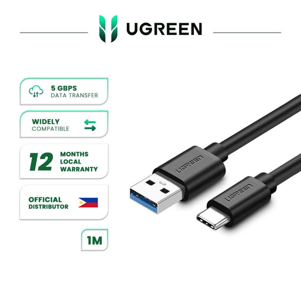 UGREEN USB to USB-C Charging and Data Cable Black 3.0 - PH | Shopee ...