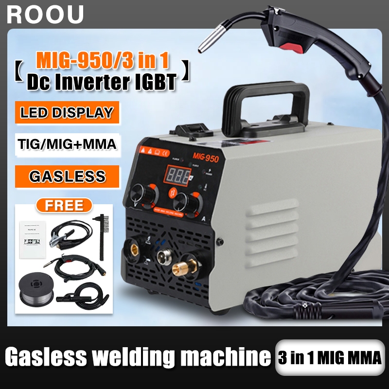 Portable MIG950 welding machine MIG/TIG/MMA3IN1 gasless welding machine ...