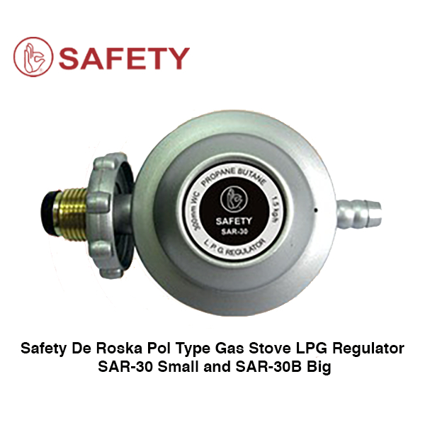 Safety De Roska Pol Type Gas Stove LPG Regulator SAR-30 Small and SAR ...