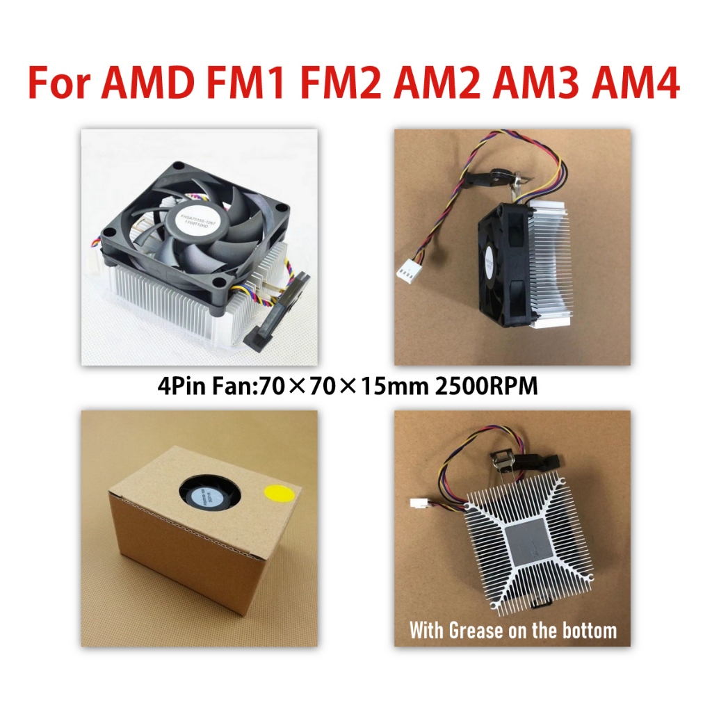 AMD Wraith Stealth AM4 AM3 AM2 FM2 FM1 Socket CPU Cooler| Heatsink Fan ...