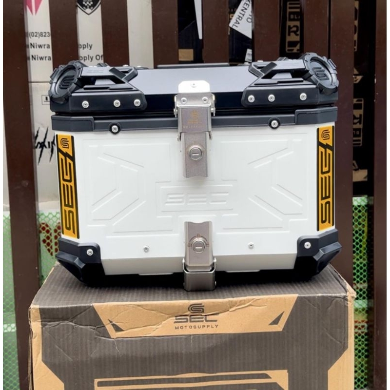 NEW ‼️ 45L-55L ALLOY TOP BOX with backrest & baseplate (COD) | Shopee ...