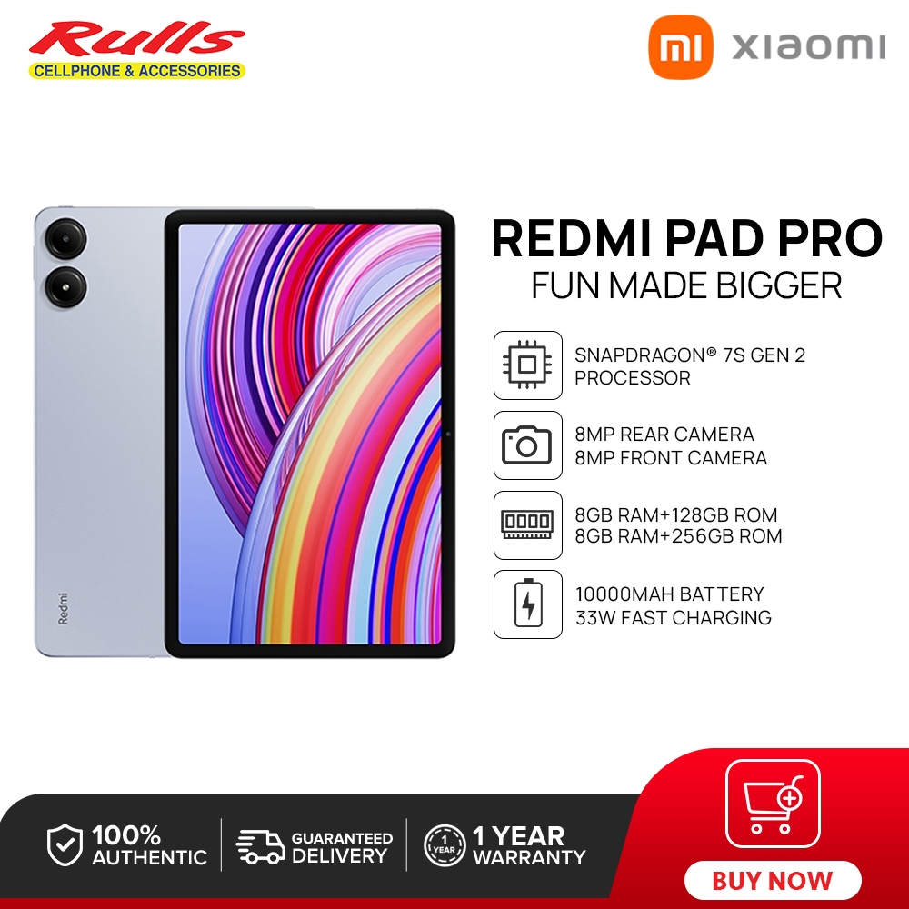 Xiaomi Redmi Pad Pro Tablet | 8GB+128GB / 8GB+256GB | Snapdragon 7s Gen ...