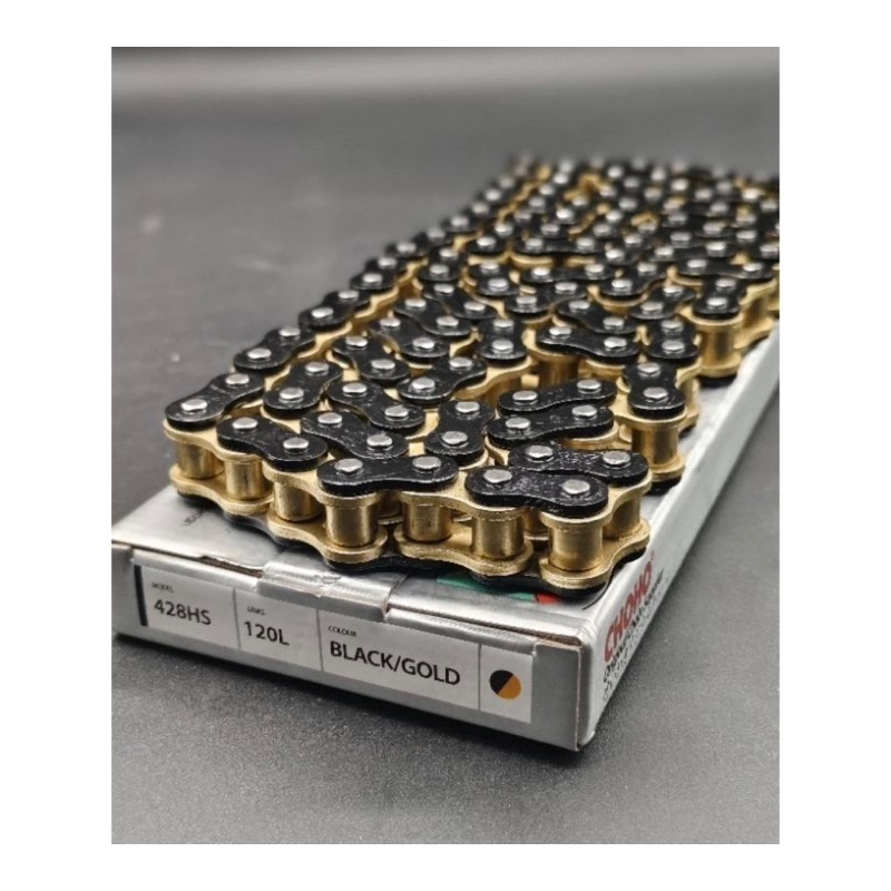 CHOHO HEAVY DUTY CHAIN BLACK GOLD 415/428H | Shopee Philippines