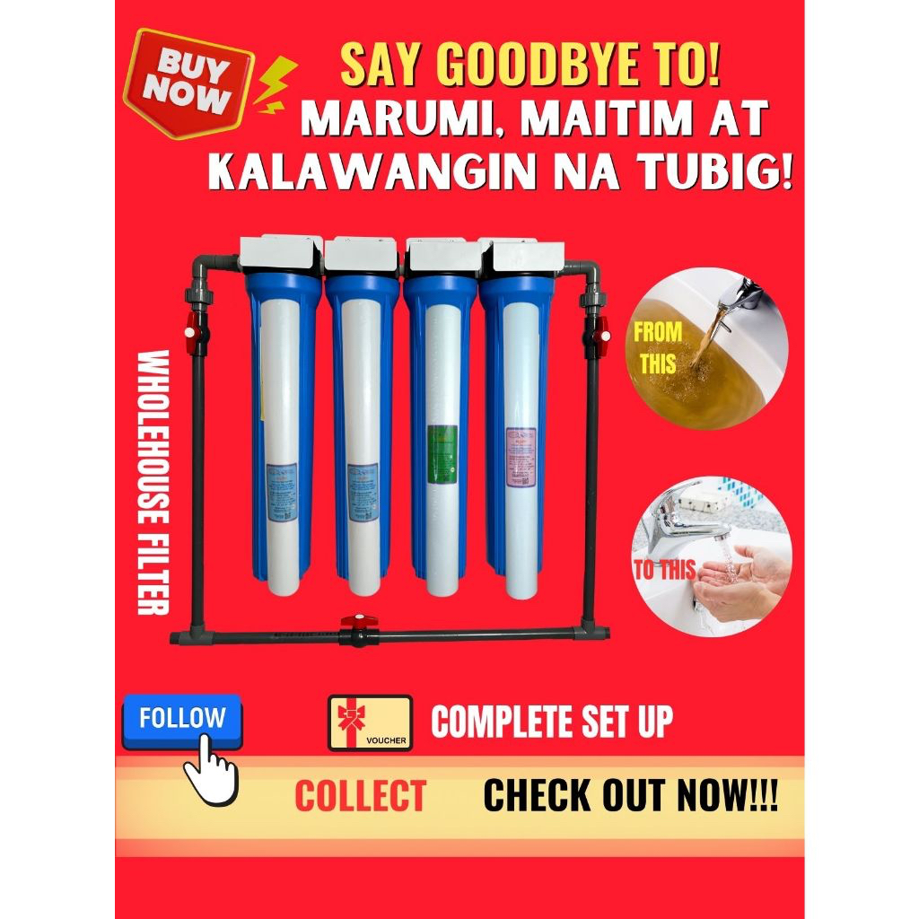 Whole-House Water Filtration System 4 Stages Set Up All Sediment ...