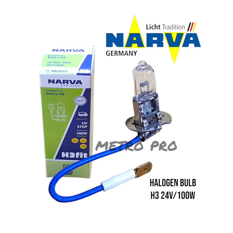 Narva H3 Halogen Bulb 12V and 24V 55w,70w,100w Made in Germany 100% ...
