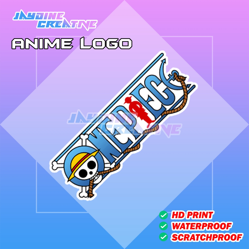 One Piece Logo Sticker, Indoor Outdoor Vinyl Sticker, Waterproof & Non ...