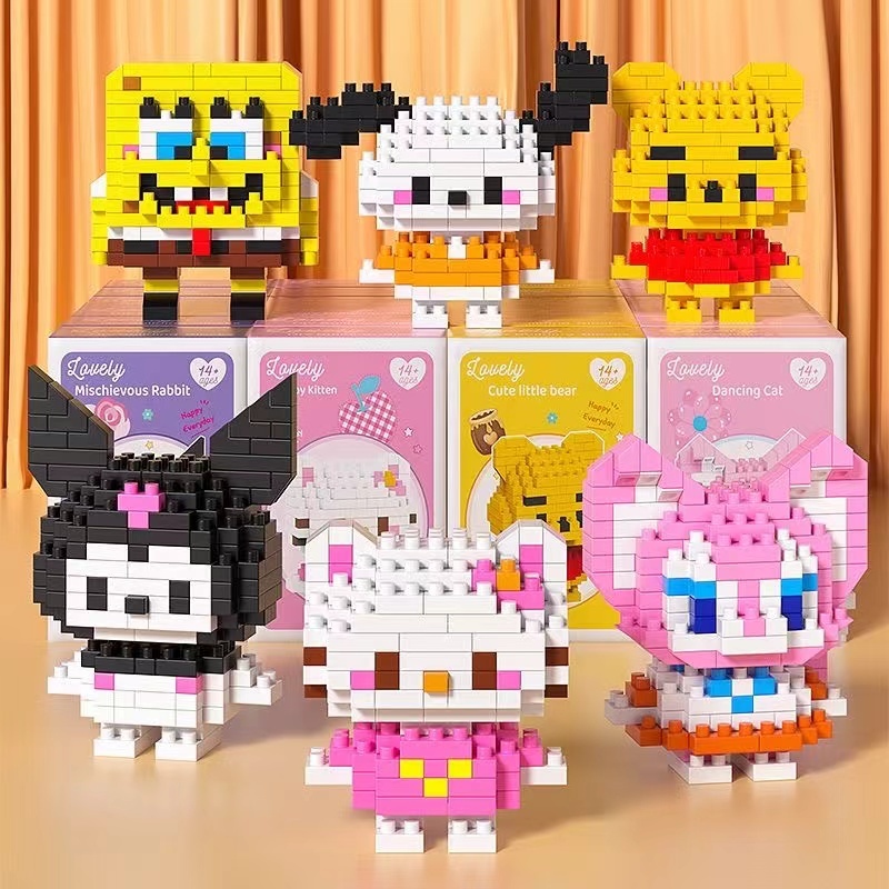 Mini Building Block Assembled Small Sanrio Particles Toys For Kid ...