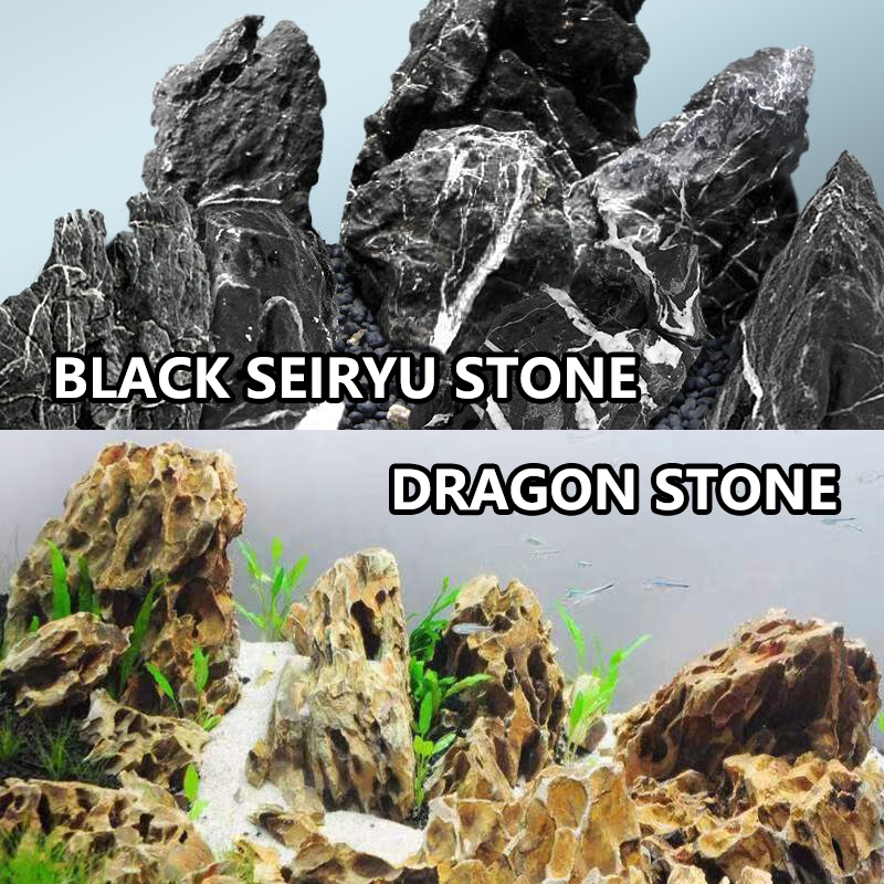 Black Seiryu Stone/Dragon Stone Aquascaping Stone Aquariums Decoration ...