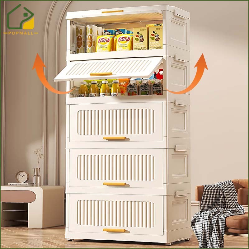 PoP Durabox Cabinet Drawer Flip Top Storage Box Foldable White ...