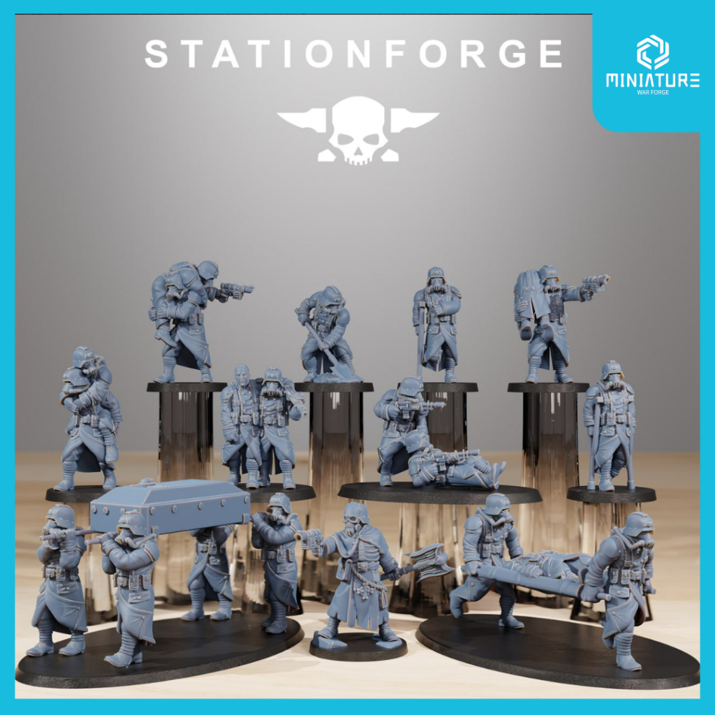 Station Forge | GrimGuard Casualties Pack of 11 with optional Bases ...