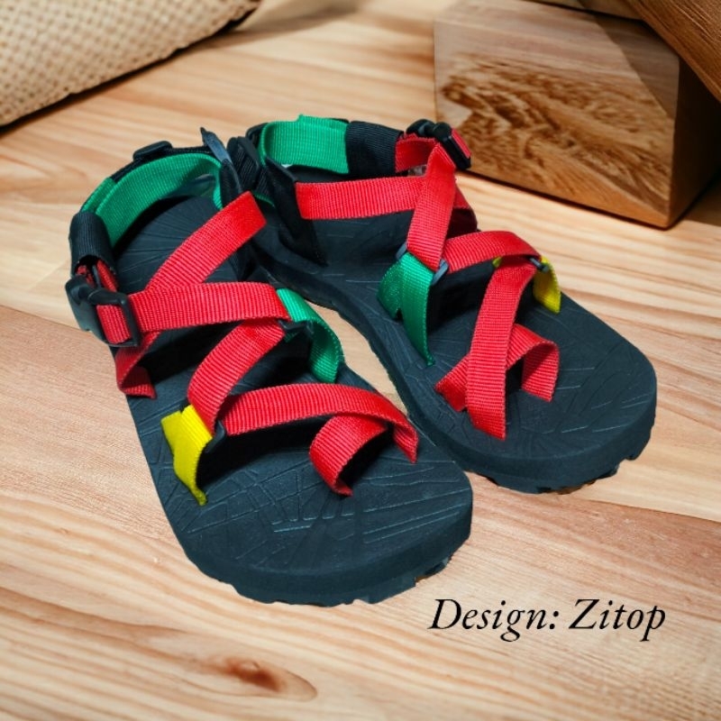ALJEROS OUTDOOR SANDALS RASTA COLOR FOR MEN & WOMEN MARIKINA MADE ...