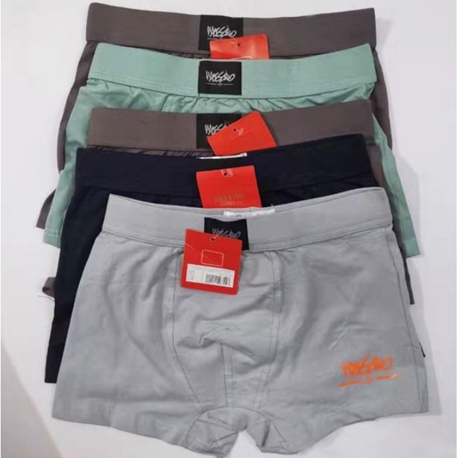 COD Men's Cotton Solid Color Boxer Briefs 6/12pcs(Brand Random ...
