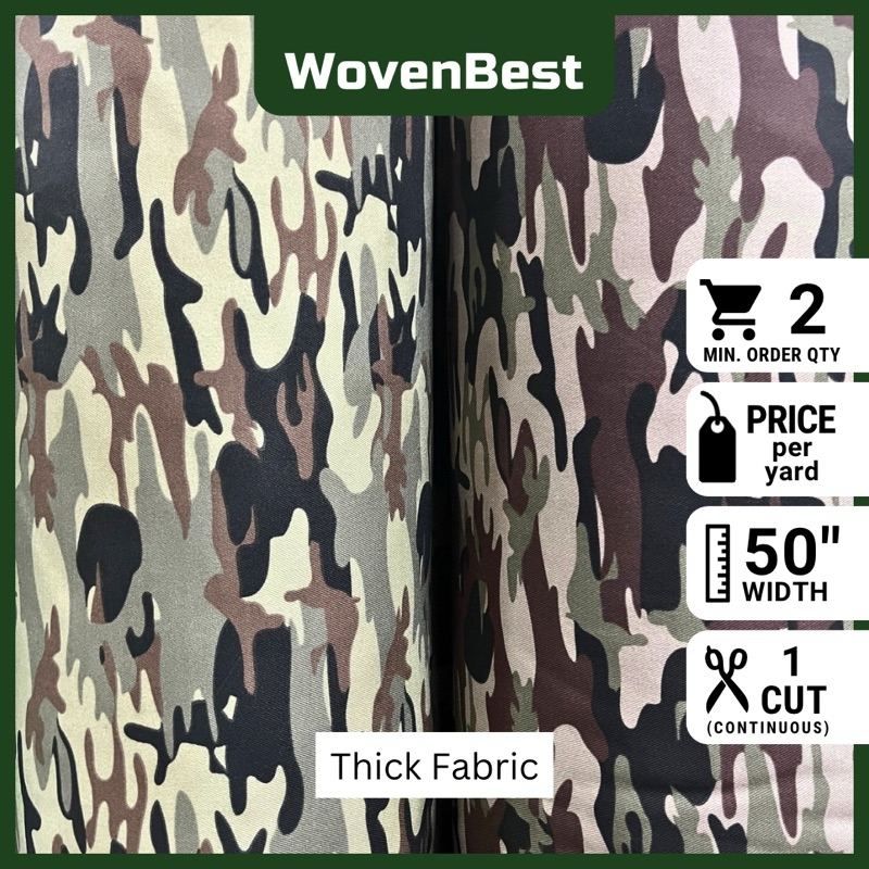 GoldenBest 52inches Width Camouflage Camo Fatigue Military Thick Fabric ...