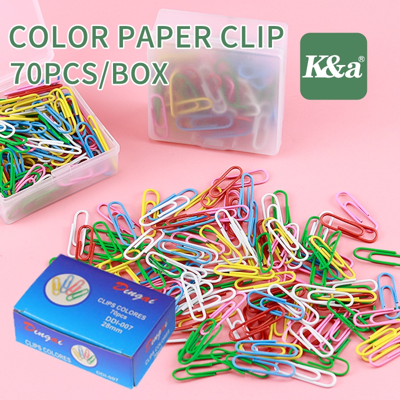 K&A 70pcs Color Paper Clips 28mm | Shopee Philippines