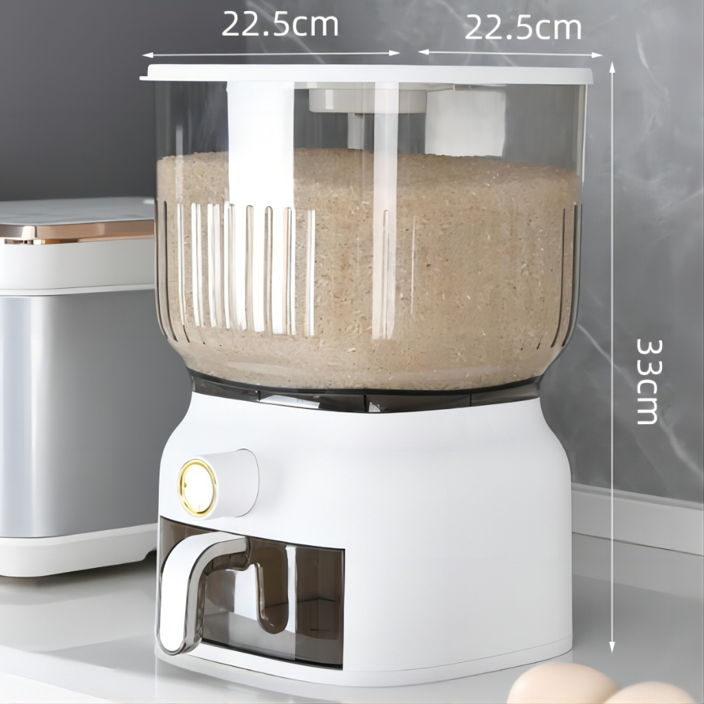 Automatic Rice Dispenser Storage Kitchen Rice Storage Container Push ...