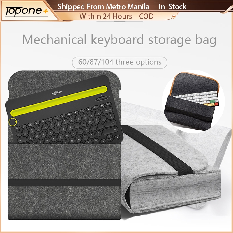 60/87 Keys Portable Mechanical Keyboard Storage Bag Felt Dust Proof ...