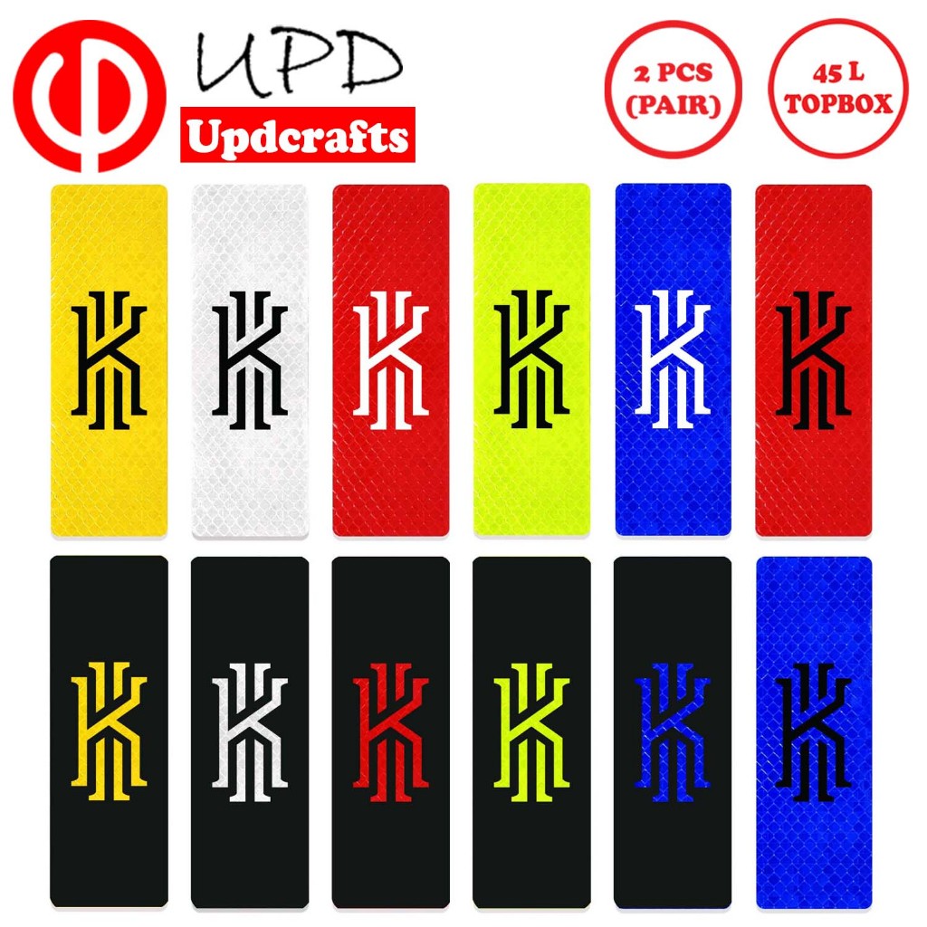 Kyrie Logo Reflector Design for Alloy TopBox 45/55 Liters (PAIR ...