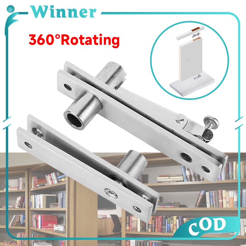Heavy Duty Pivot Hinge Stainless Steel Invisible Bookshelf Door Pivot ...