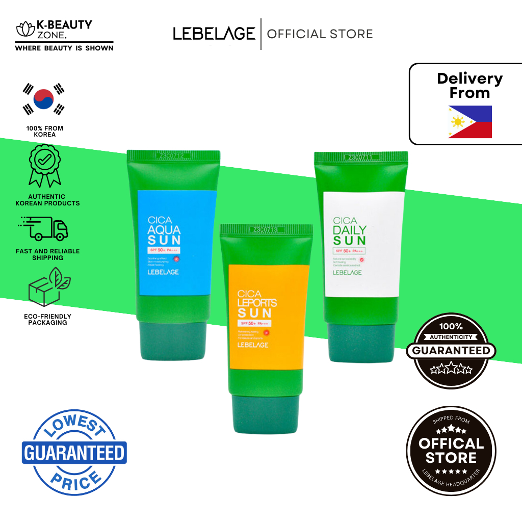 LEBELAGE Cica Sunscreen SPF50+ PA+++ 30ml (3 Options) | Shopee Philippines