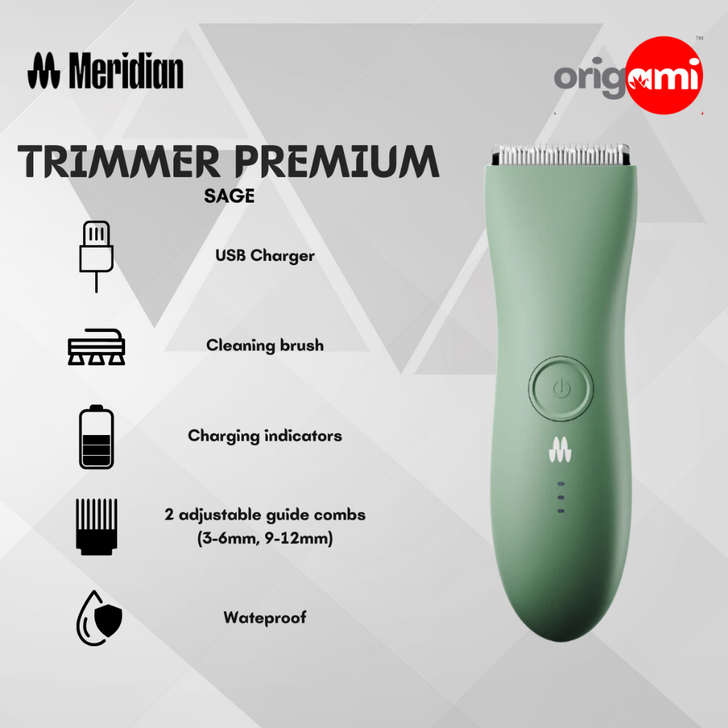 The Trimmer Premium by Meridian: Electric Waterproof Wet/Dry Groin ...
