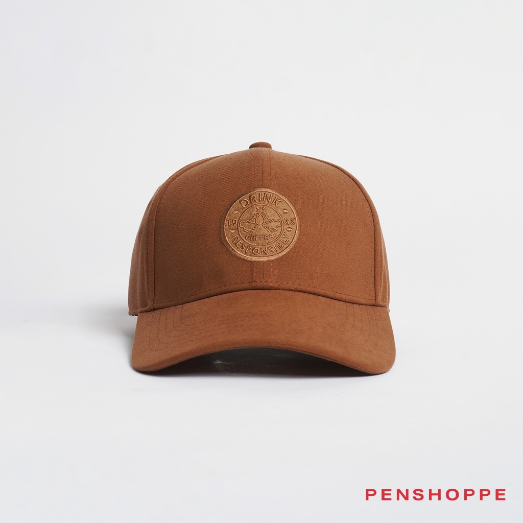 Penshoppe Varsity Cap With Patch Embroidery For Men (Chocolate Brown ...