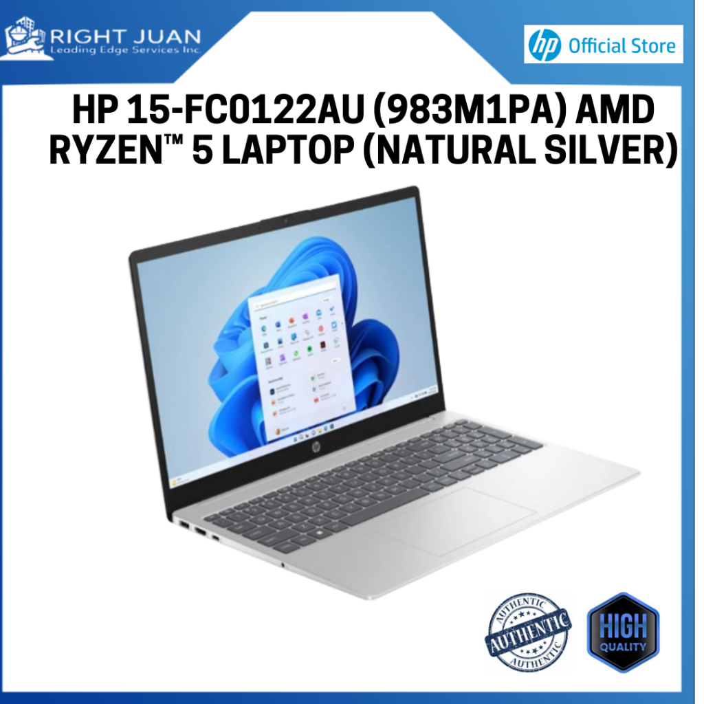 HP 15-FC0122AU (983M1PA) AMD Ryzen™ 5 Laptop (Natural Silver) | Shopee ...