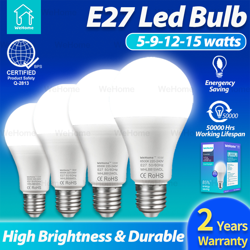 GPower LED Bulb Light E27 5W/9W/12W/15W Firefly Daylight Bulbs A-Bubble ...