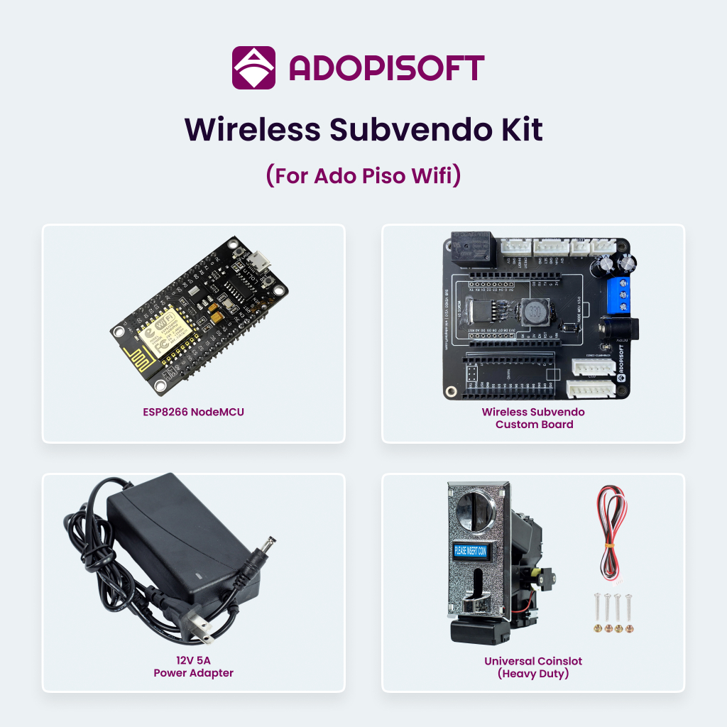ADOPISOFT | Wireless Custom Board and Sub-vendo KIT | Shopee Philippines