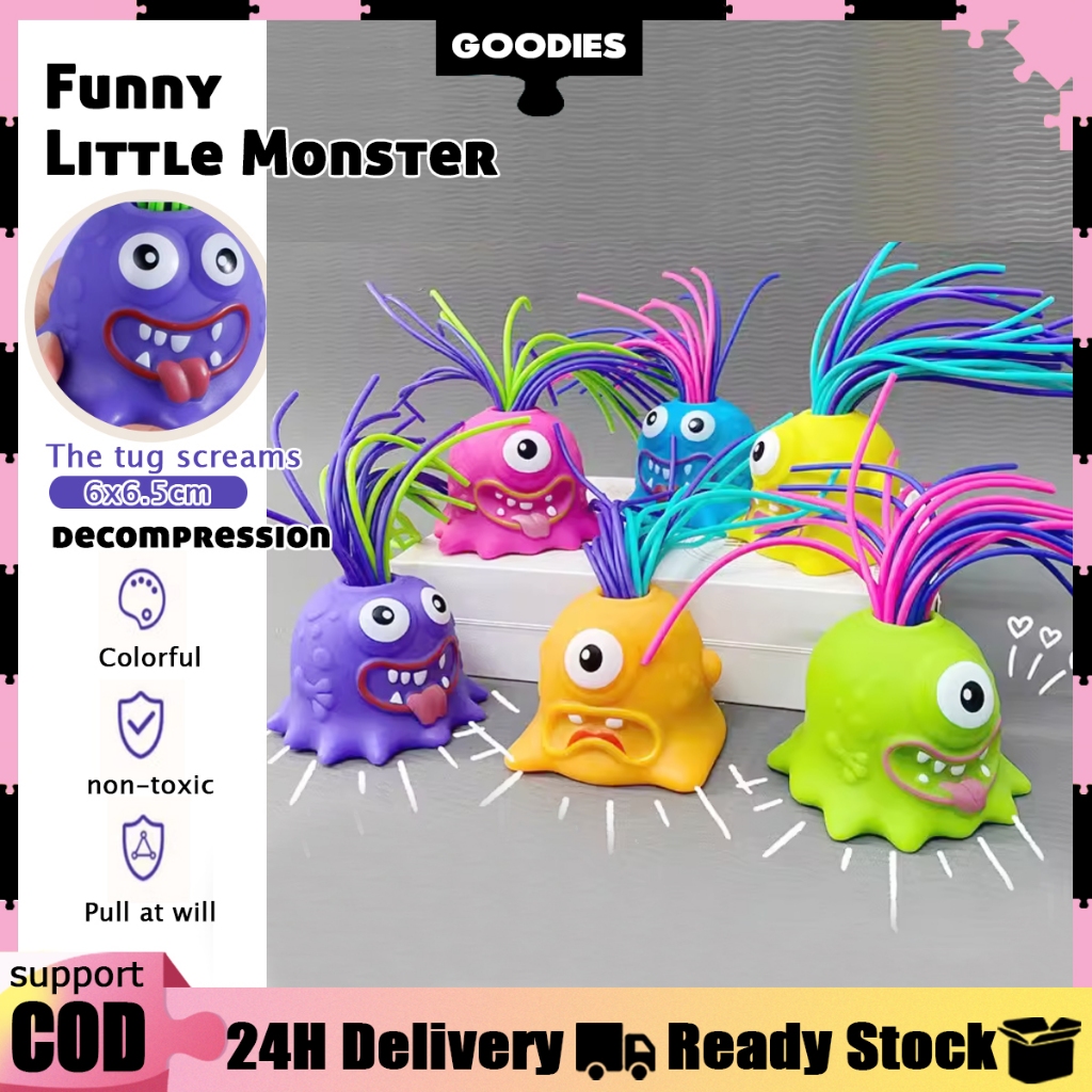 Christmas Screaming Monster Toys Funny Hair-Pulling Squeeze Stress ...