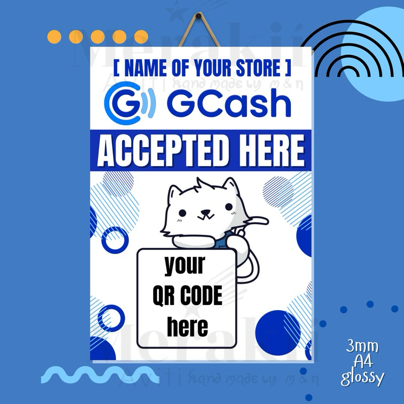 GCASH SIGNAGE | A4 CUSTOMIZED | Shopee Philippines