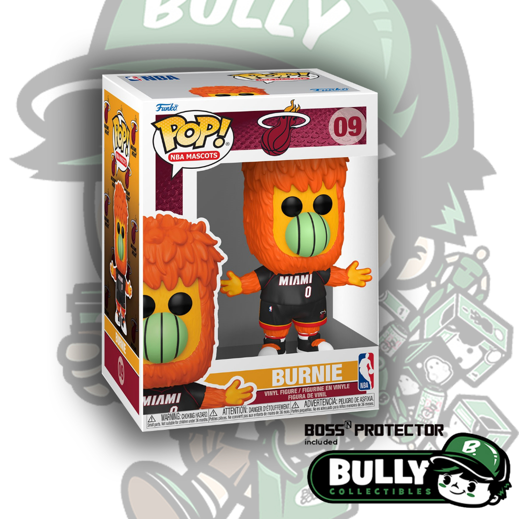 Funko POP! NBA Mascots: Miami Heat - Burnie 09 With Boss Protector(NON ...