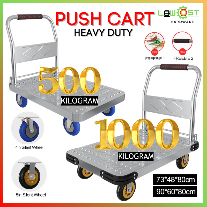 Push Cart Hand Truck Heavy Duty Trolley Push Cart 150kg 200kg 500kg ...
