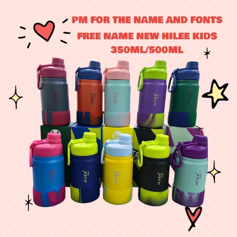 (FREE NAME/GIFTS) Candy Edition Hilee Kids 350ml/500ml with Silicone ...