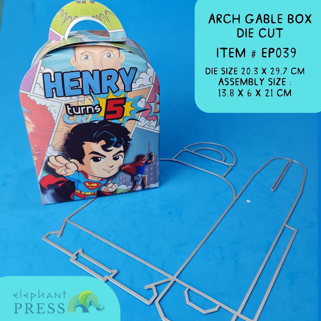 (READY STOCK) *EP039* ARCH GABLE BOX CARBON STEEL METAL DIE CUT ...