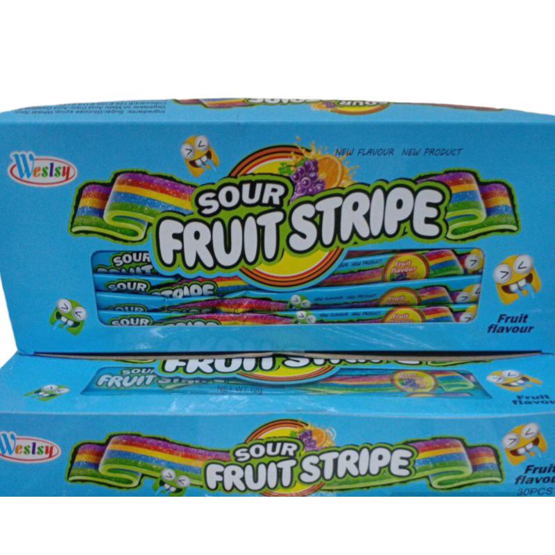 Sour Fruit /Sour Rainbow Candy Stripes 30pcs | Shopee Philippines