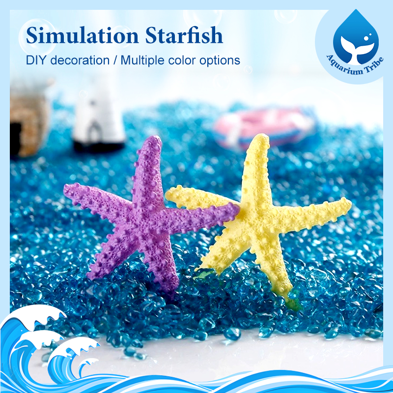 Aquarium Decoration Starfish Mini Fish Tank Small Size Colorful ...