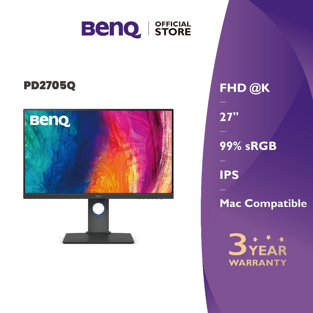 BenQ PD2705Q Mac-Ready 27" 2K IPS 100% sRGB Rec.709 Color Accurate ...