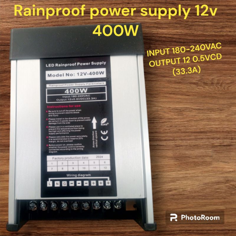 led rain proof power supply 400w,300w,200w | Shopee Philippines