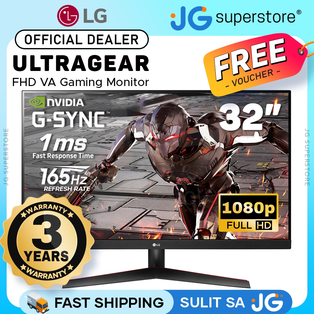 LG 32GN500-B 31.5" UltraGear VA 165Hz 1080p FHD HDR Gaming Monitor | JG ...