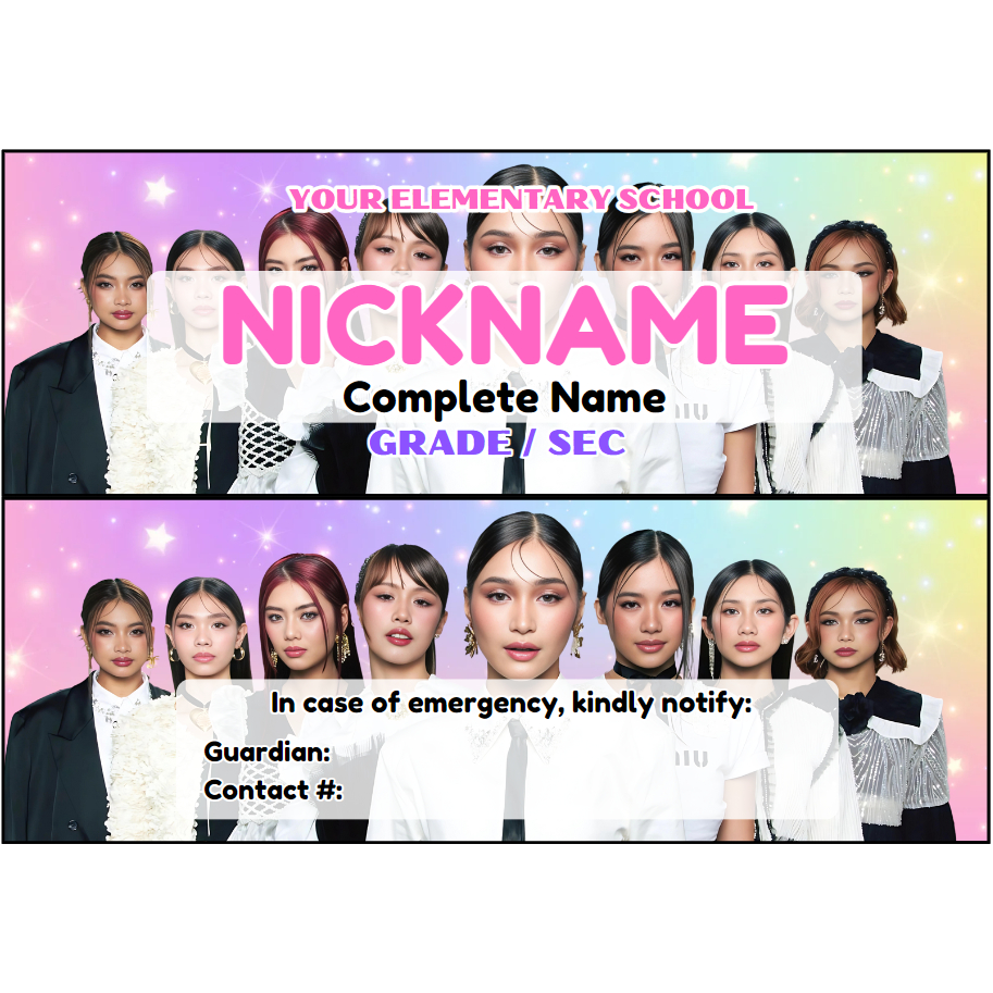 Laminated Name Tag for Elementary Students with free Lanyard | Shopee ...