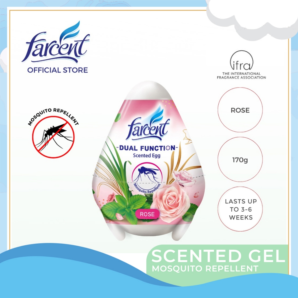 Farcent Scented Egg + Mosquito Repellent Rose 170g | Shopee Philippines