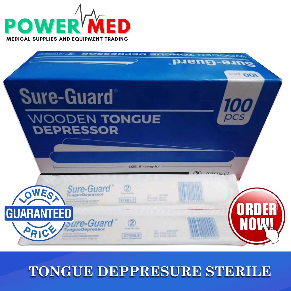 TONGUE DEPPRESURE STERILE PER BOX SURE-GUARD | Shopee Philippines