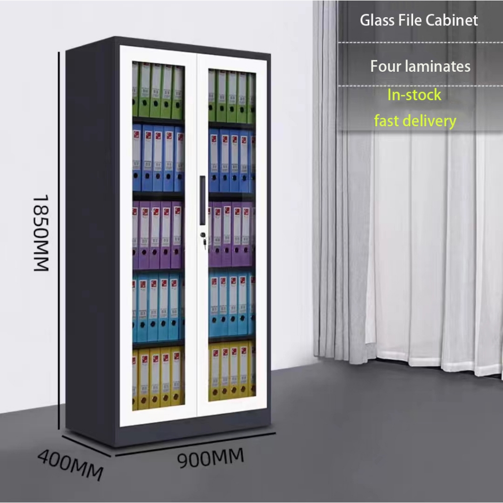 Off White Steel Office filing cabinet Large capacity storage cabinet ...