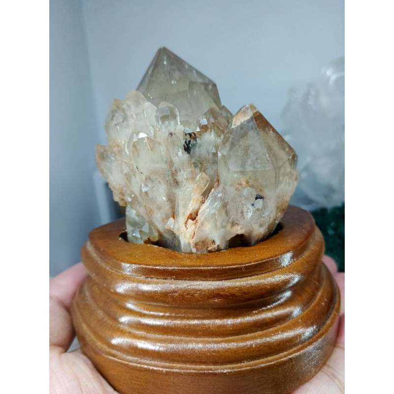 Congo Citrine Kundalini | Cluster with wood stand | Shopee Philippines