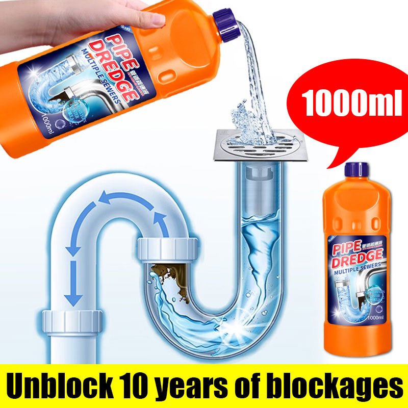 1000ML!Pipe Dredging agent Toilet cleaner Drain Pipeline Drainage ...