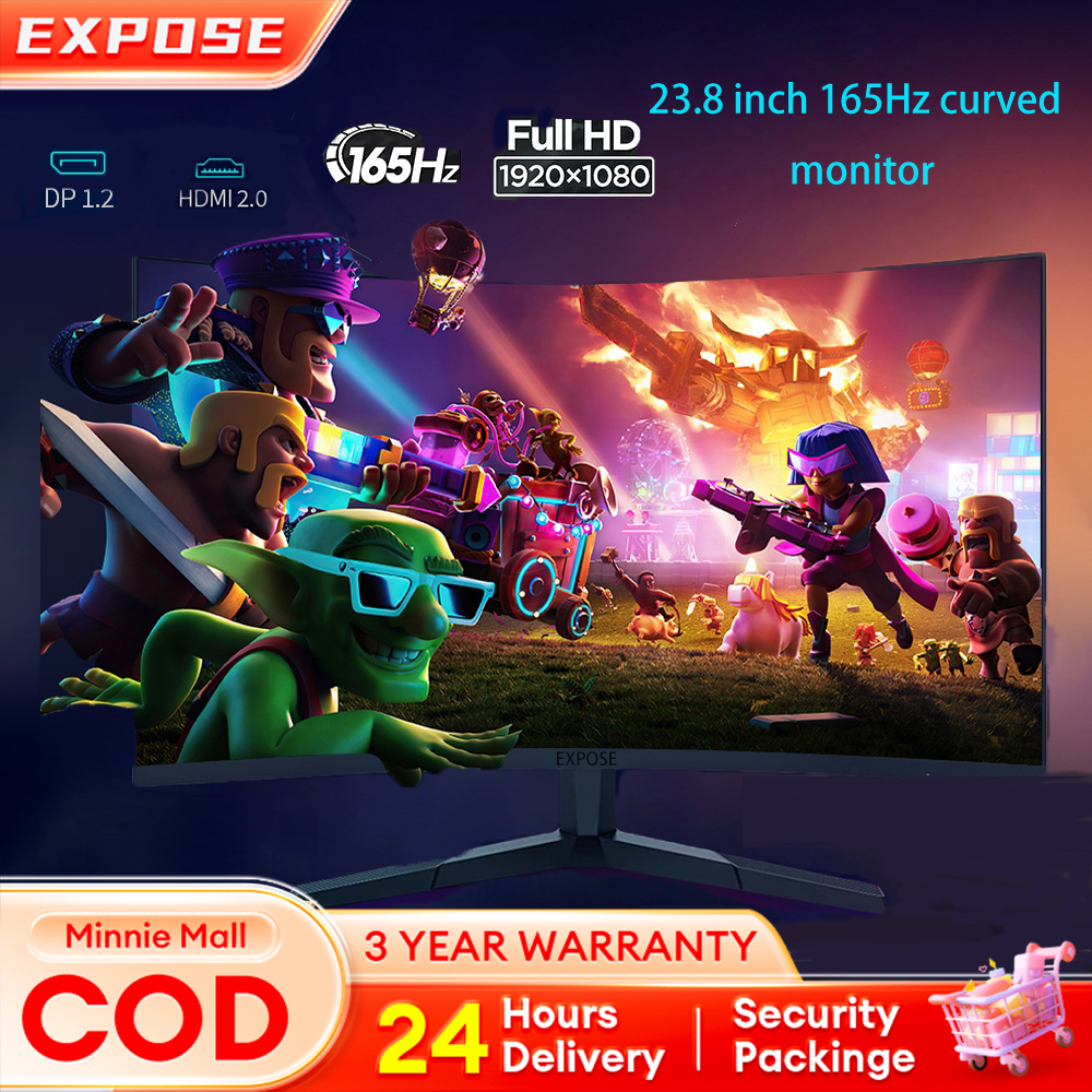 EXPOSE Gaming Curved Monitor 24 Inch 175/100/75HZ Screen Curve Suitable ...